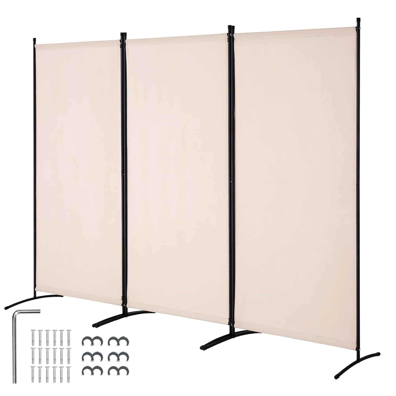 VEVOR Room Divider 3 Panels Fabric Room Privacy Screen for Office Bedr